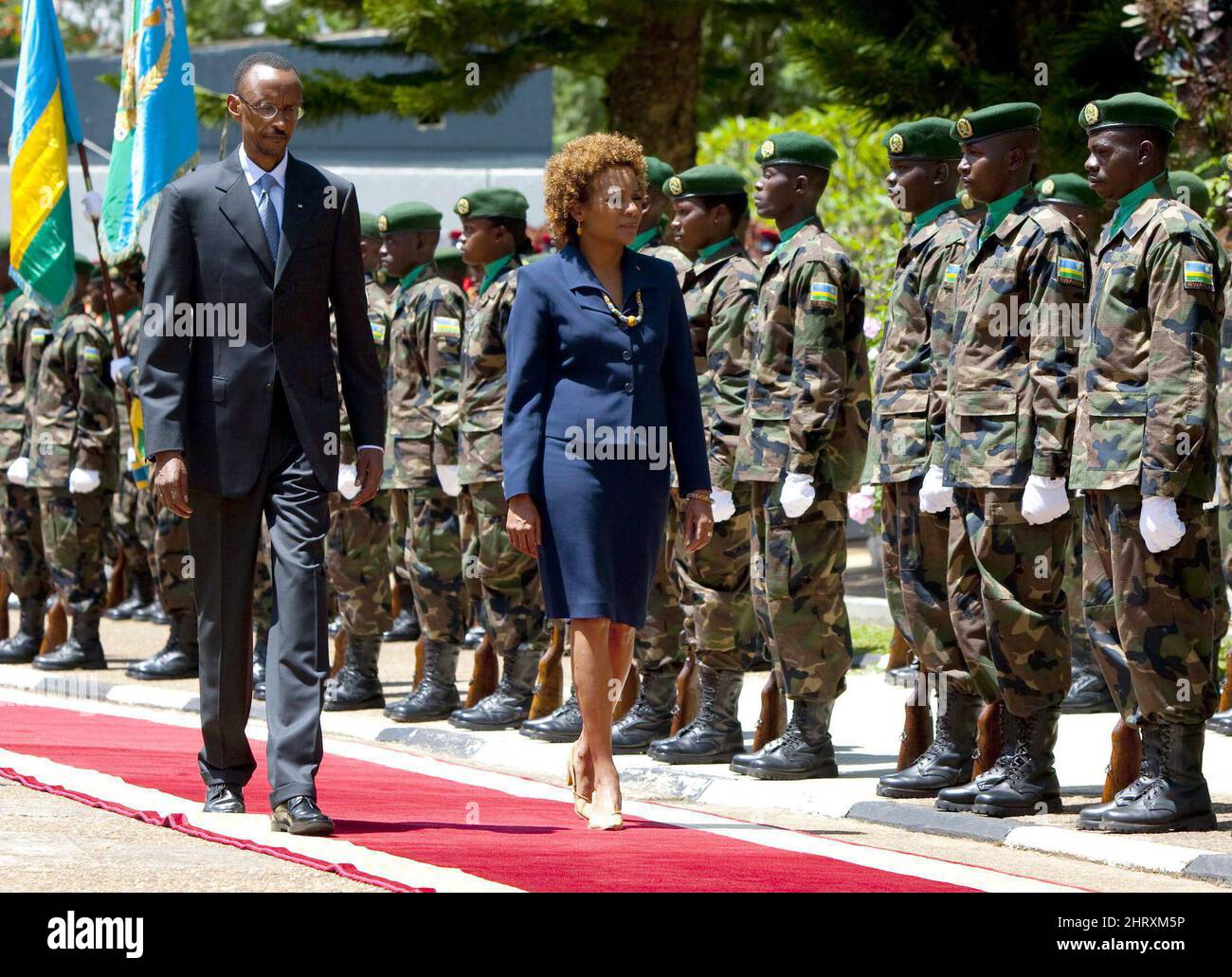 Governor General Michaelle Jean, right, is greeted by an honour guard ...