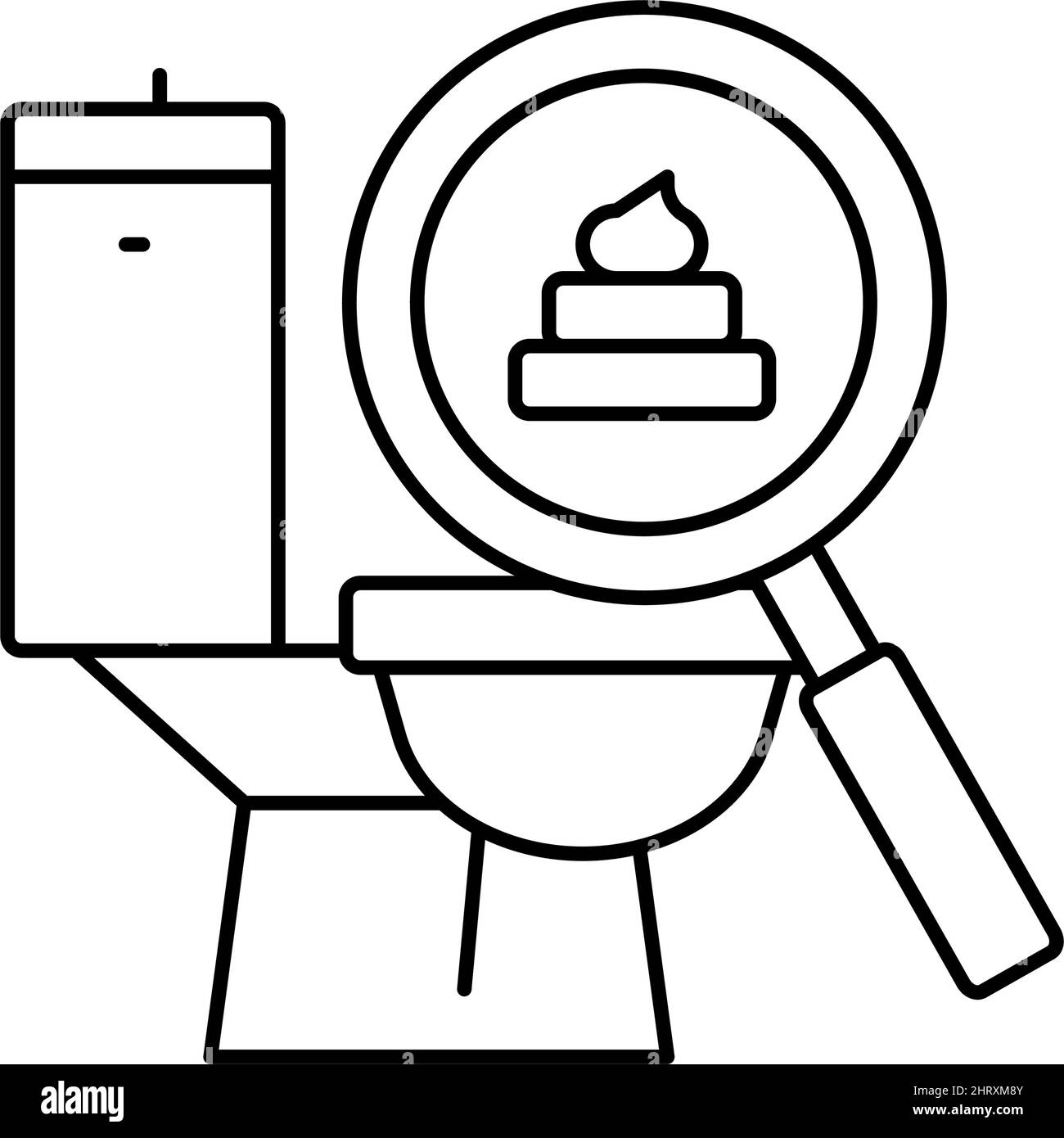 pale stool hepatitis line icon vector illustration Stock Vector Image ...