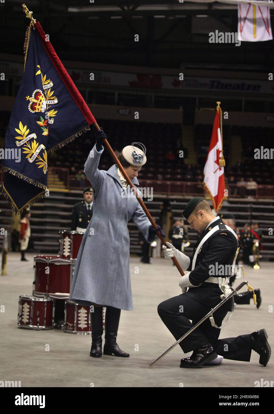 Princess Anne, the Colonel-in-Chief of the Royal Newfoundland Regiment ...
