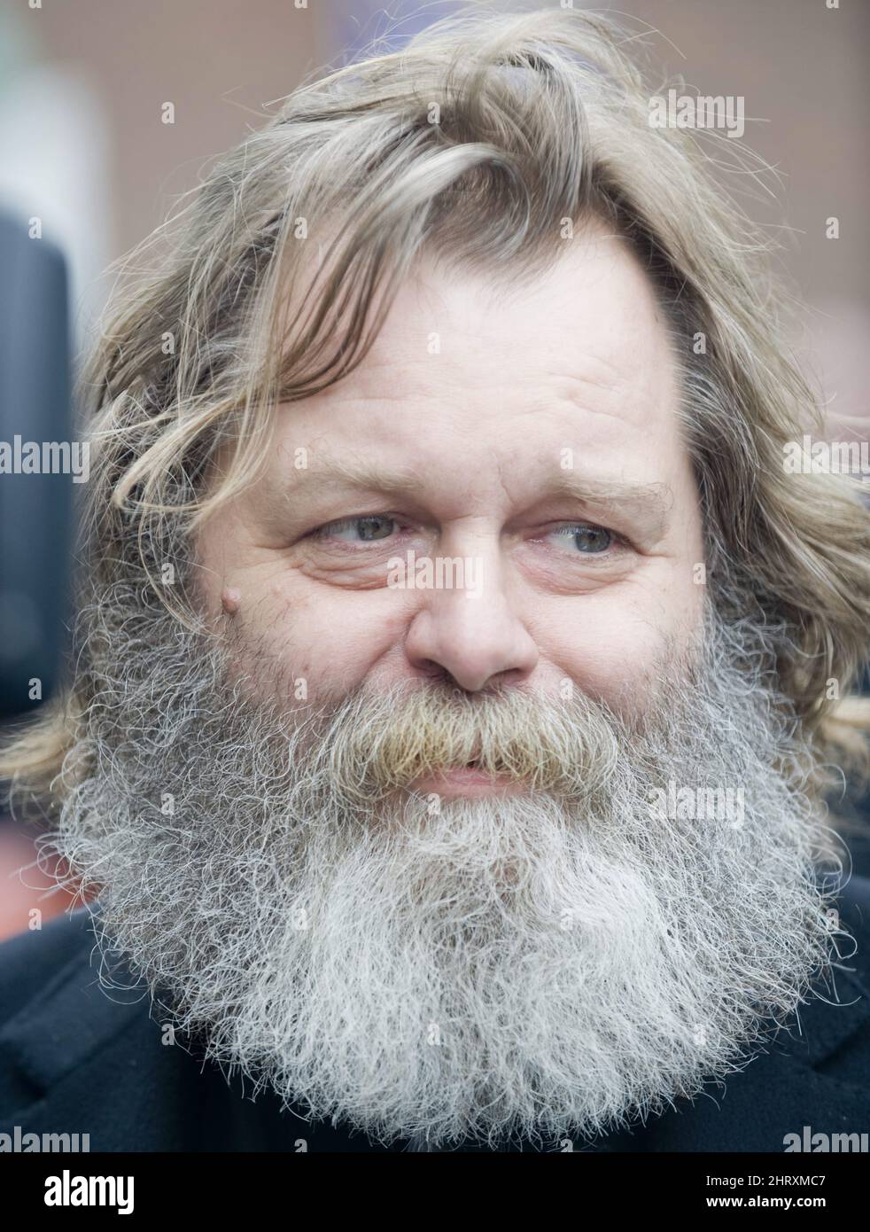 Cartoonist Claude Robinson attends the funeral of union leader Michel ...