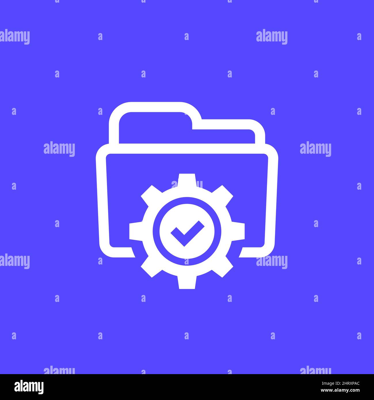 project management icon with a folder, vector Stock Vector Image & Art ...