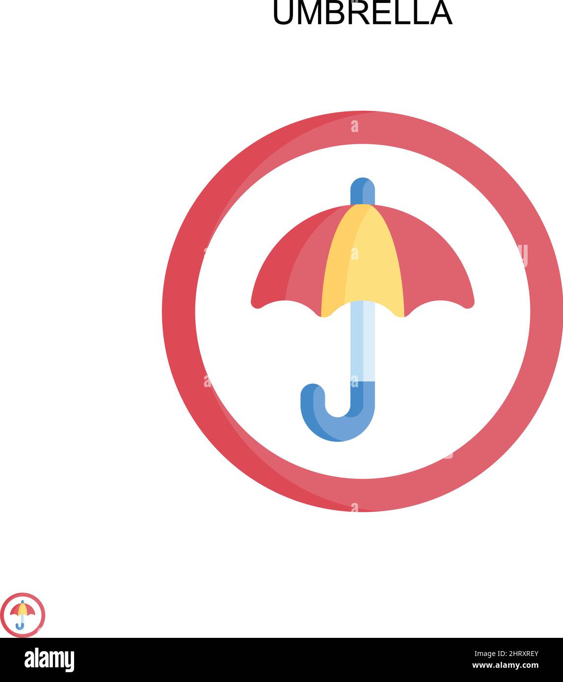 Umbrella Simple vector icon. Illustration symbol design template for ...