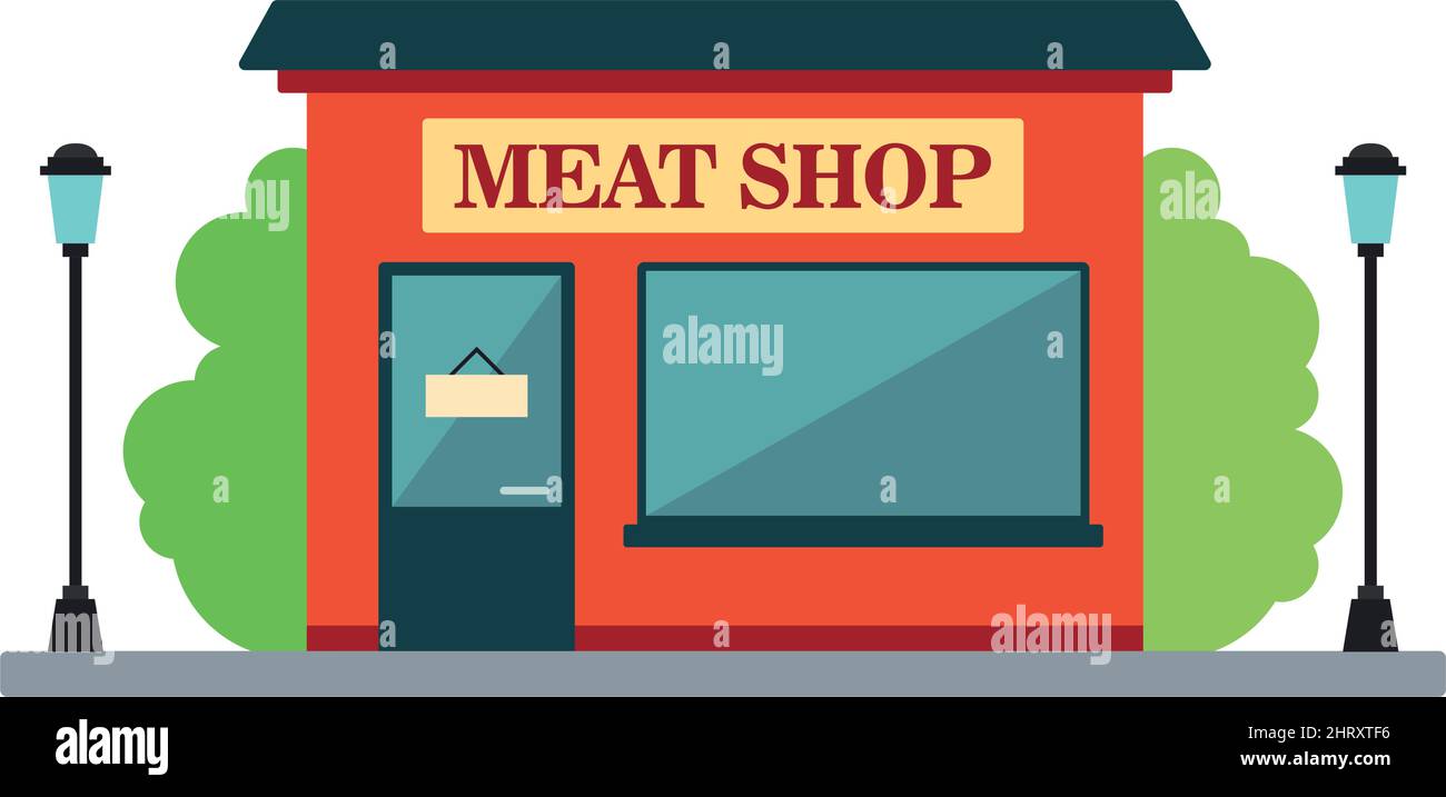 Meat shop window Cut Out Stock Images & Pictures - Alamy