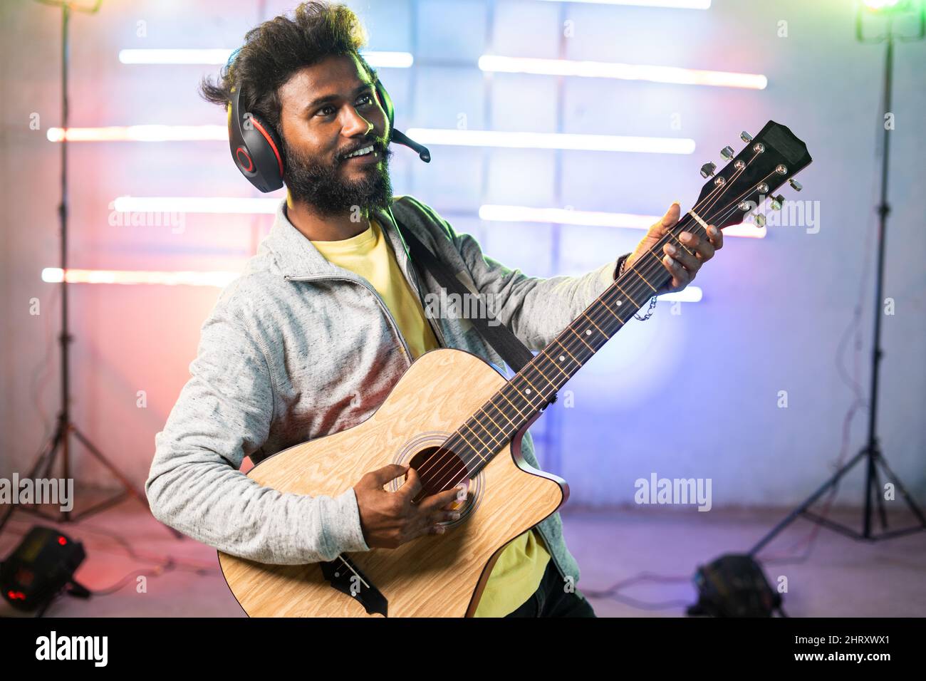 Acoustic Guitarist On Stage