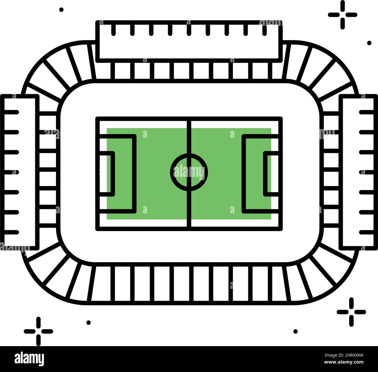 Isolated colored soccer stadium icon aerial view Vector Stock Vector ...