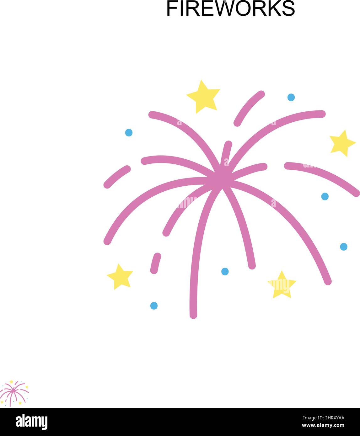 Fireworks Simple Vector Icon Illustration Symbol Design Template For