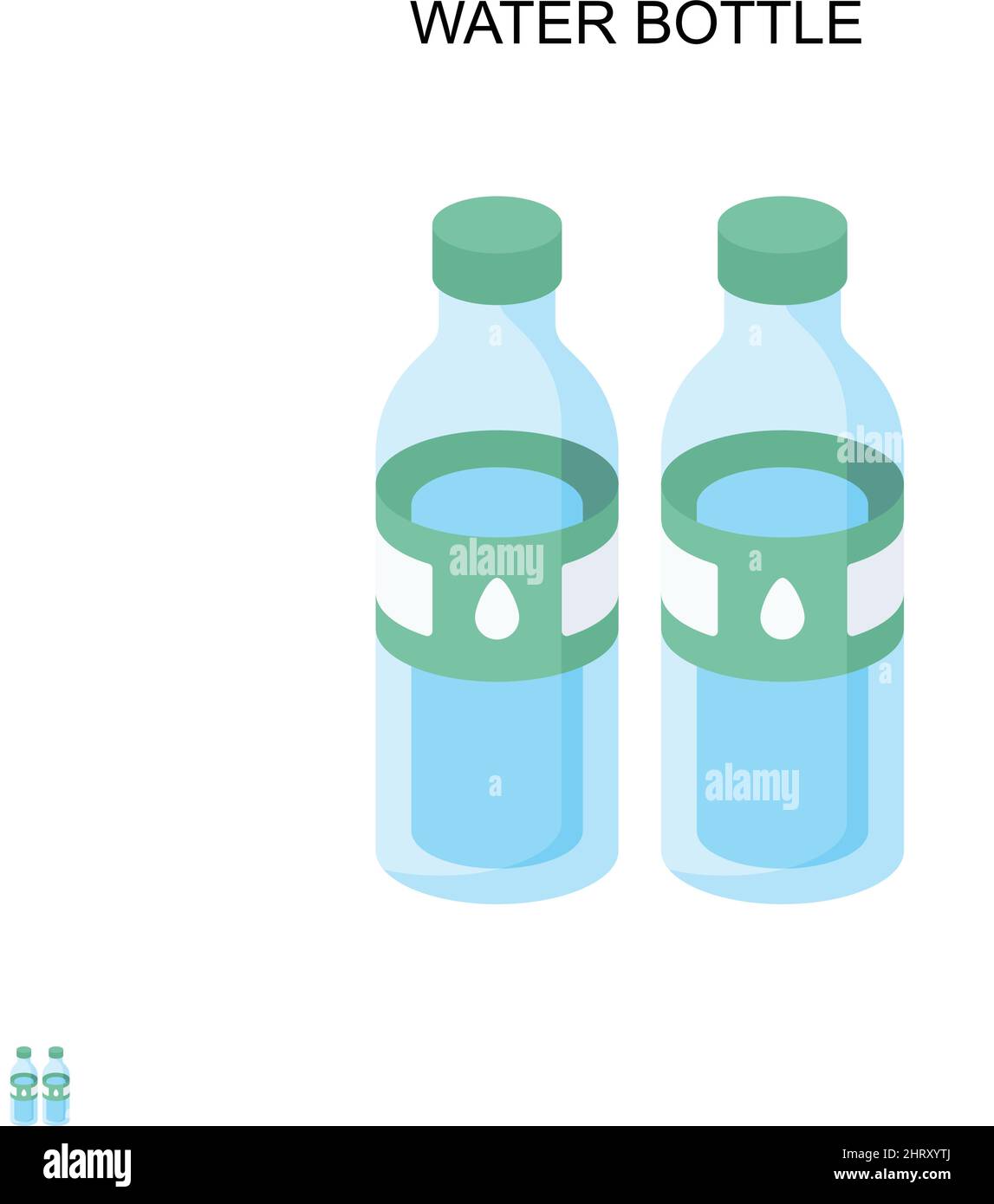 Water bottle Simple vector icon. Illustration symbol design template ...