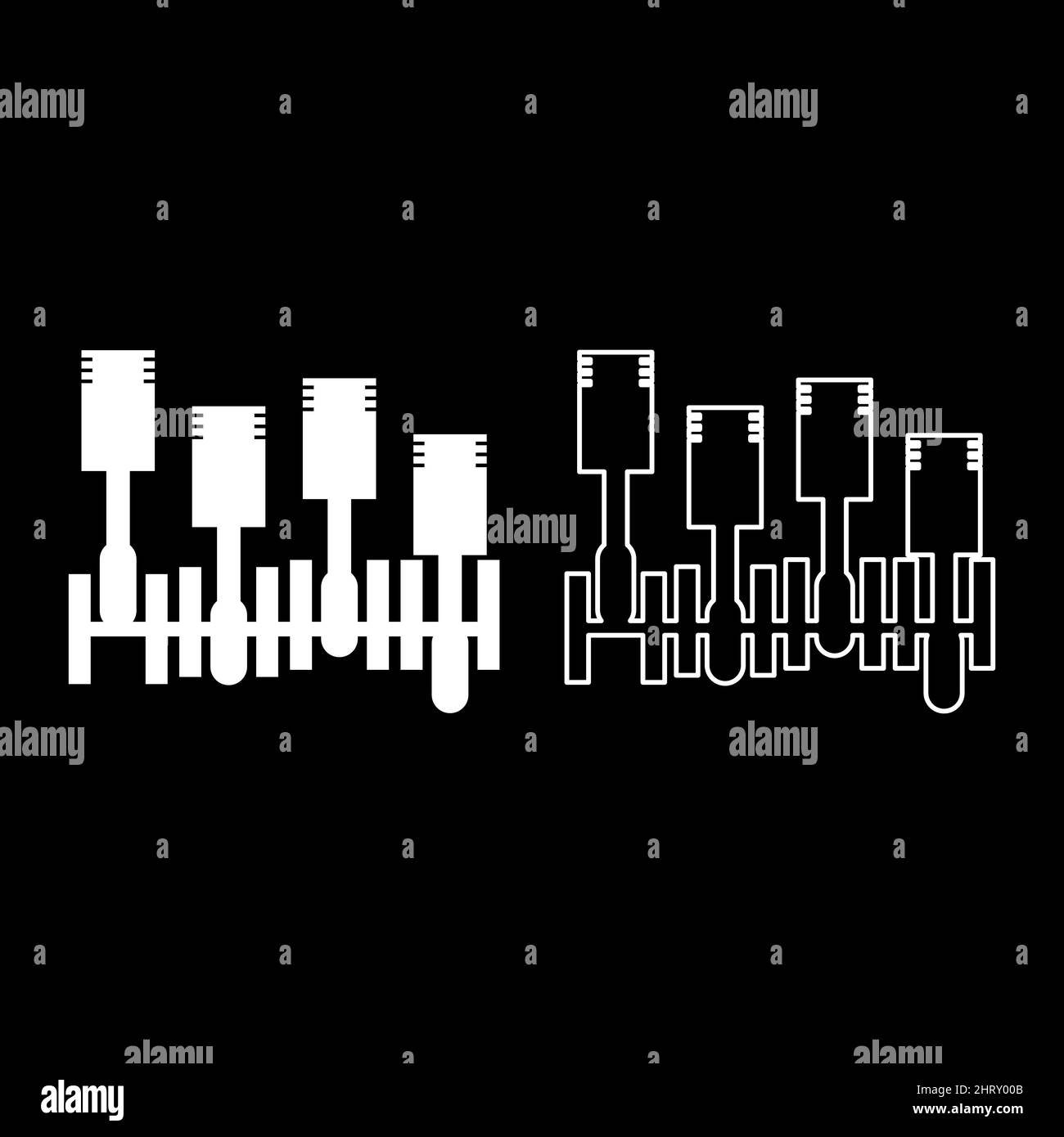 Crankshaft motor cylinder block piston internal combustion engine car ...