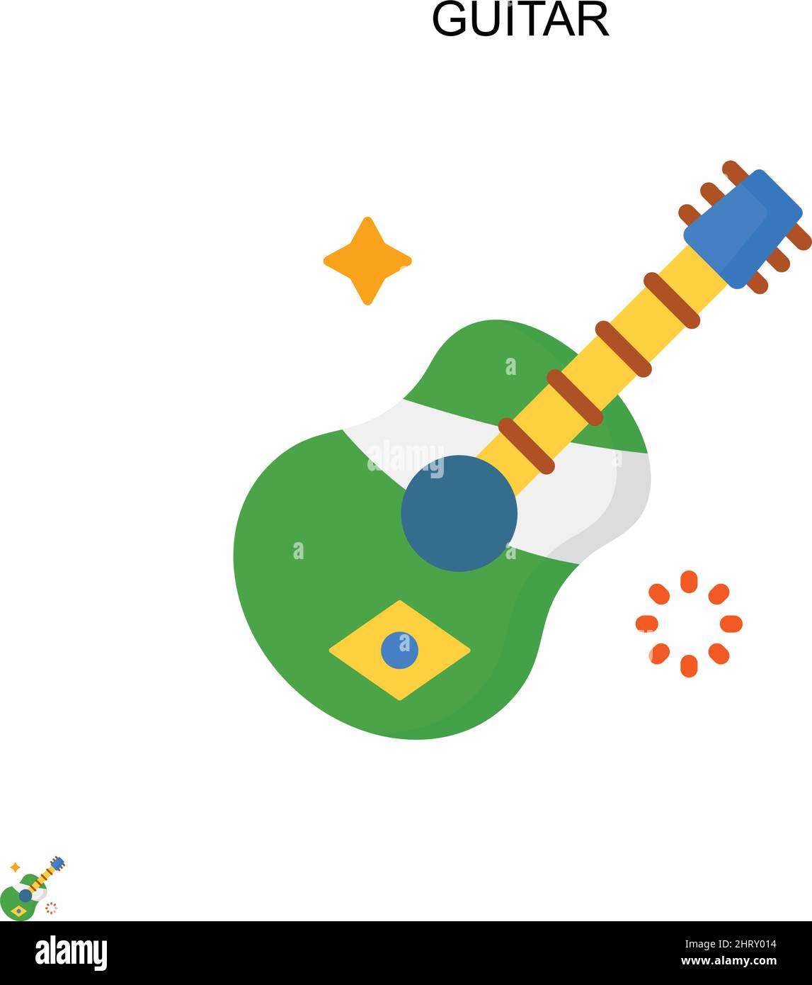 Guitar Simple vector icon. Illustration symbol design template for web ...