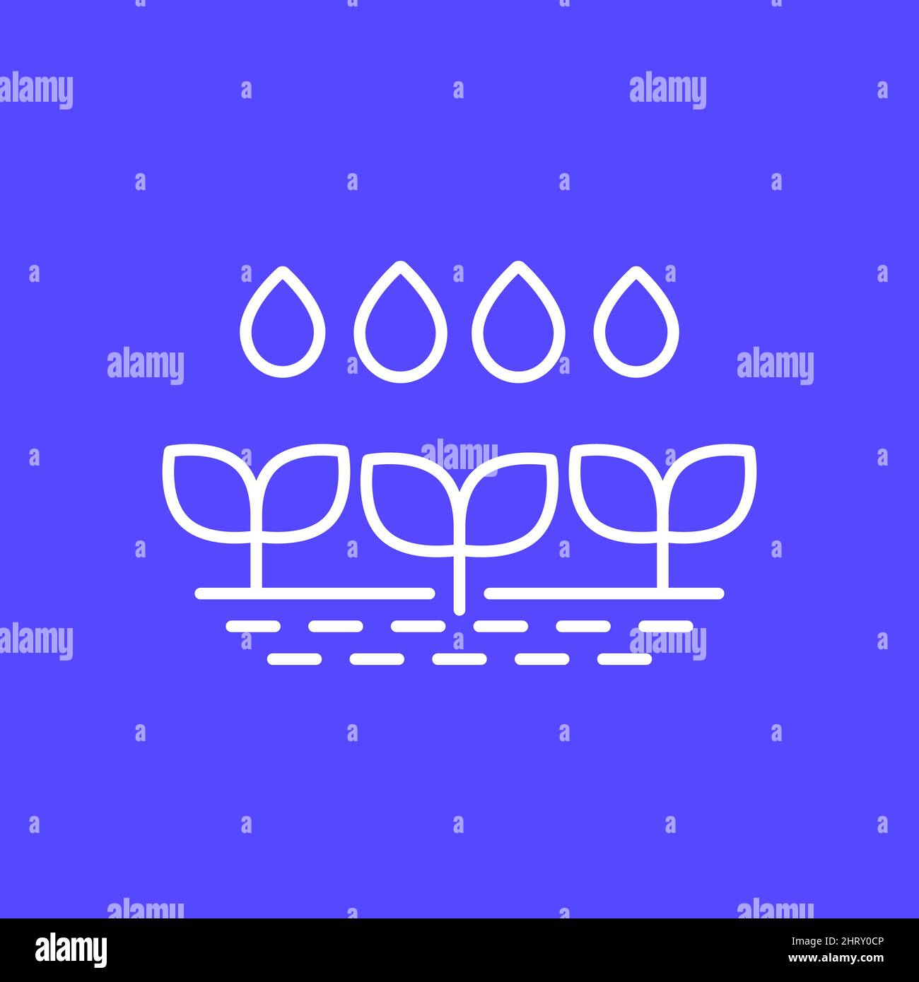 irrigation, watering crops line vector icon Stock Vector Image & Art ...