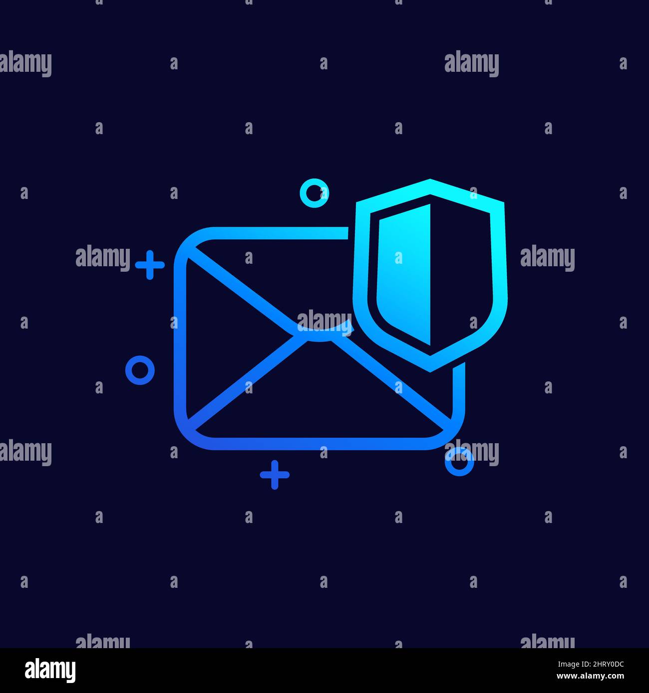 secure mail, email icon for web Stock Vector Image & Art - Alamy