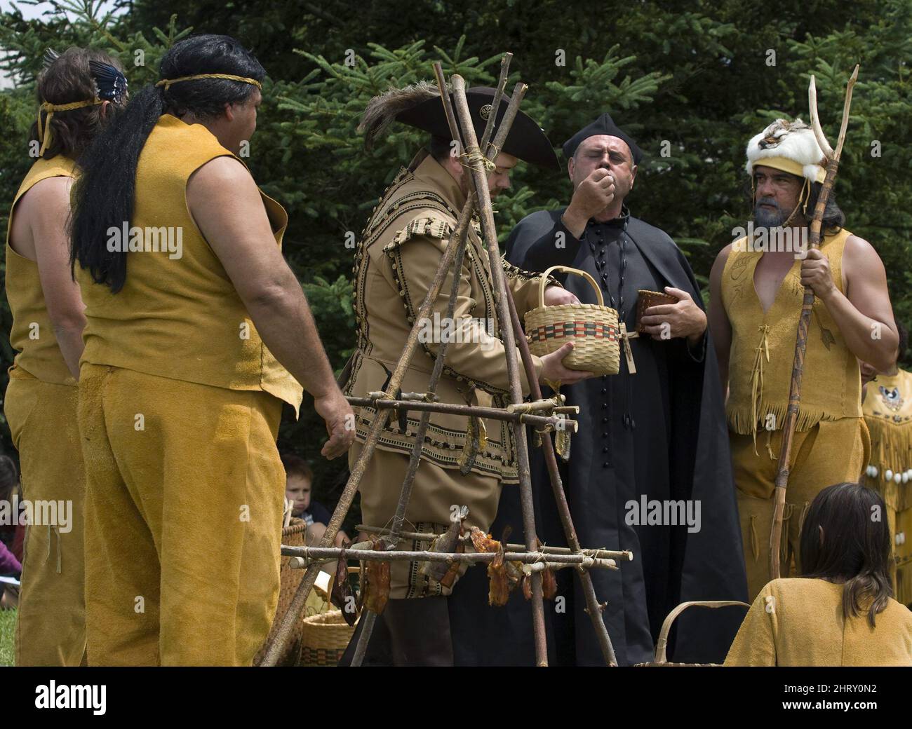 Mi'kmaq Grand Chief Henri Membertou, right, settlement leader ...