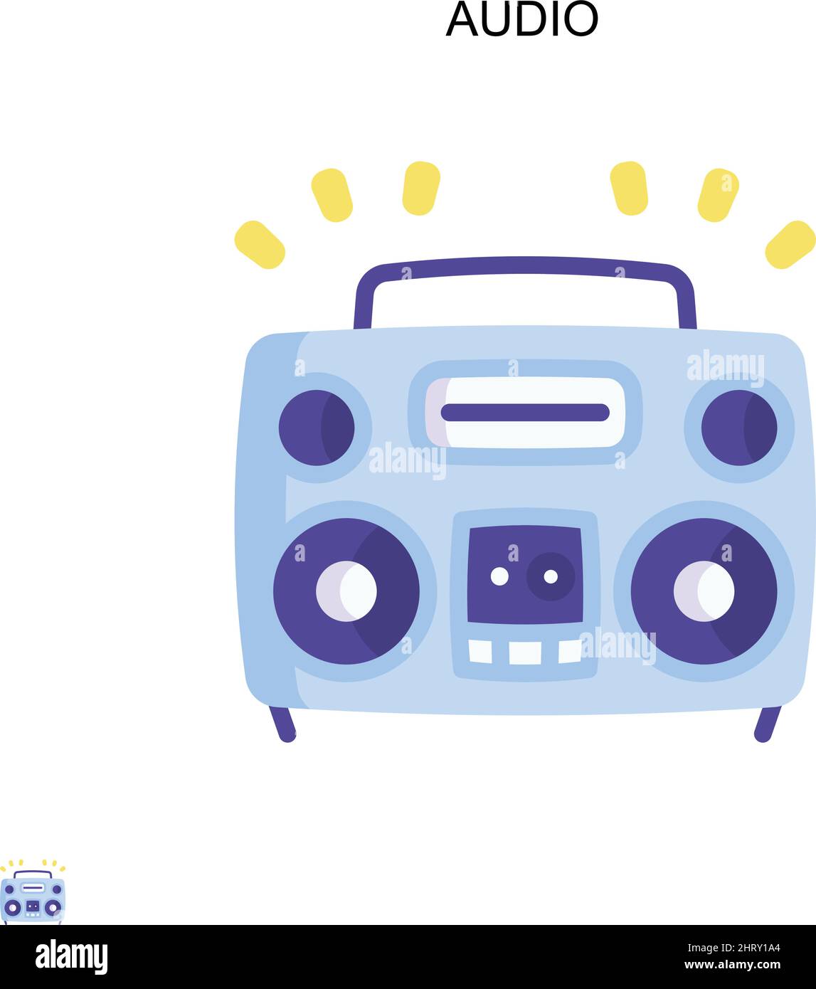 Audio Simple vector icon. Illustration symbol design template for web ...