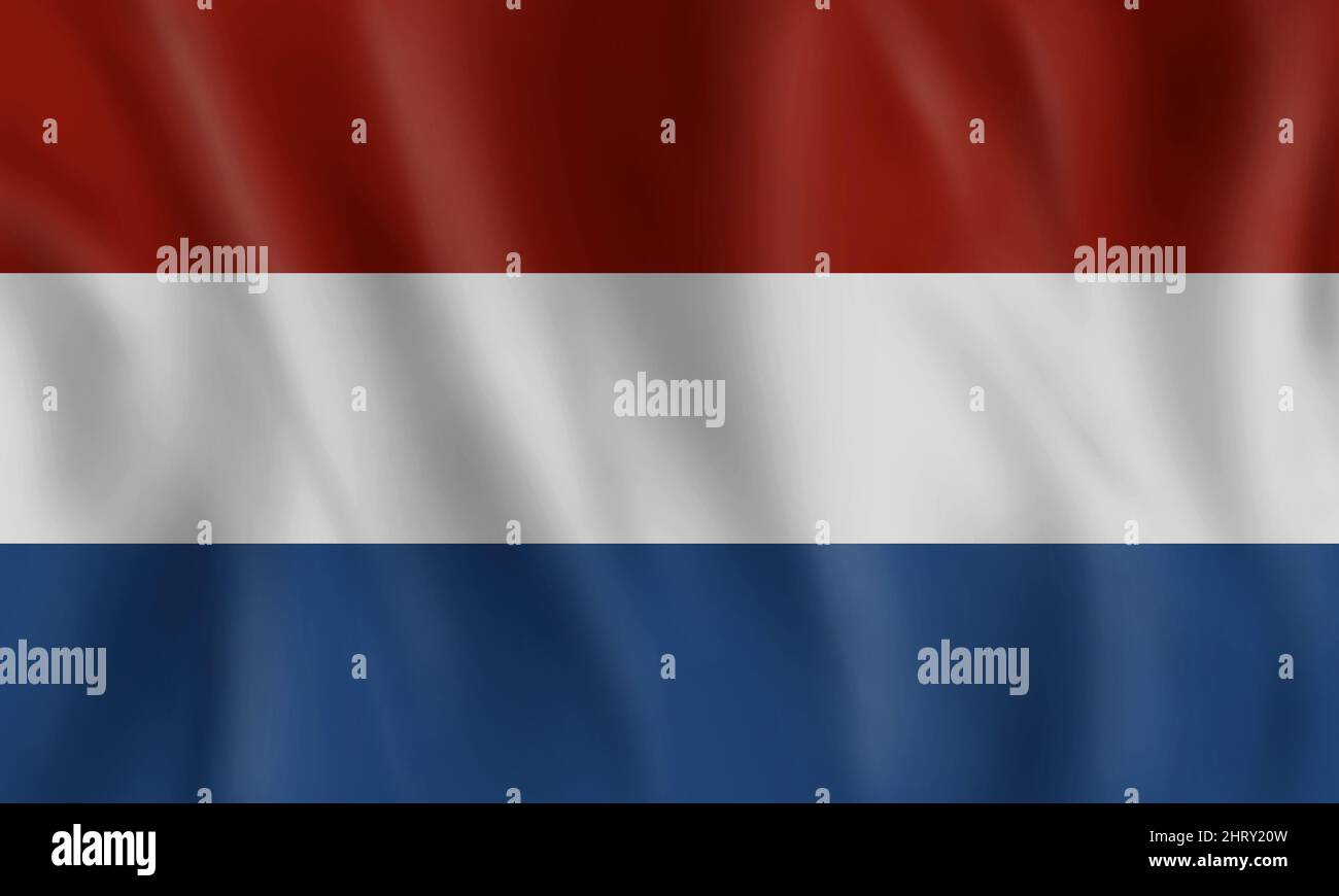 An Illustration of netherland flag flying isolated Stock Photo - Alamy