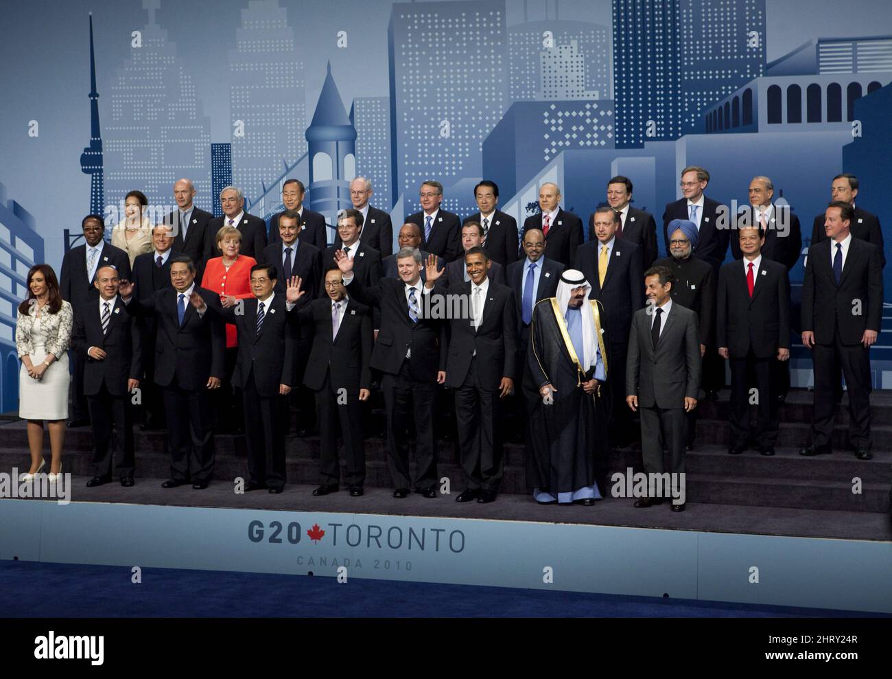 The G20 leaders join Canadian Prime Minister Stephen Harper during the ...
