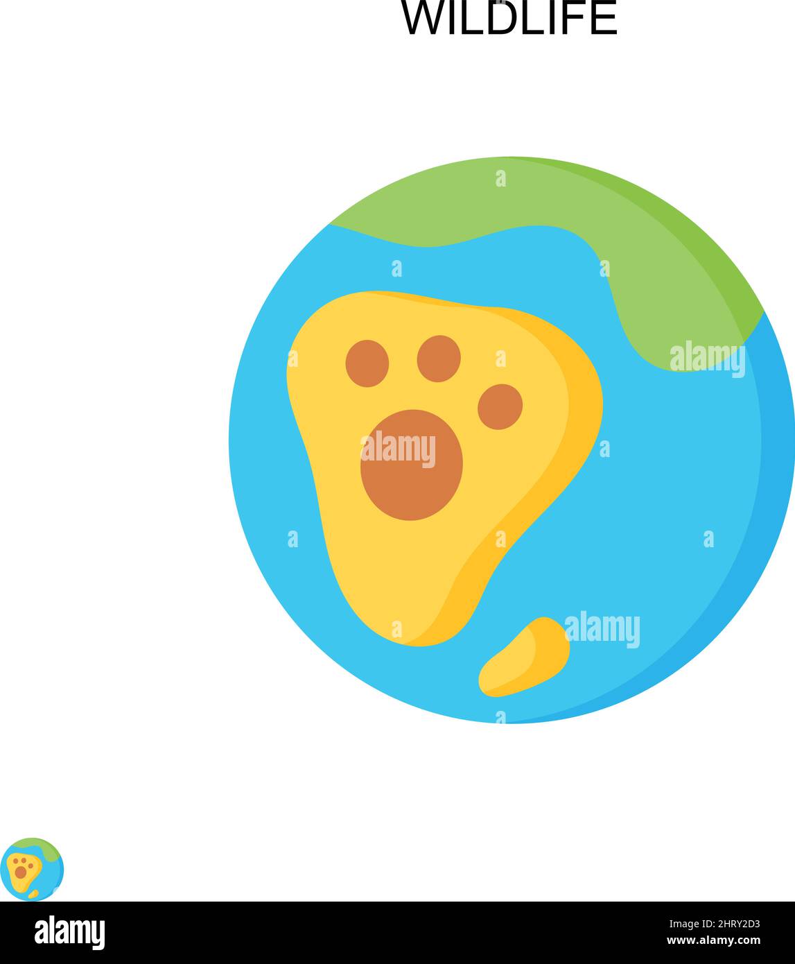 Wildlife Simple vector icon. Illustration symbol design template for ...
