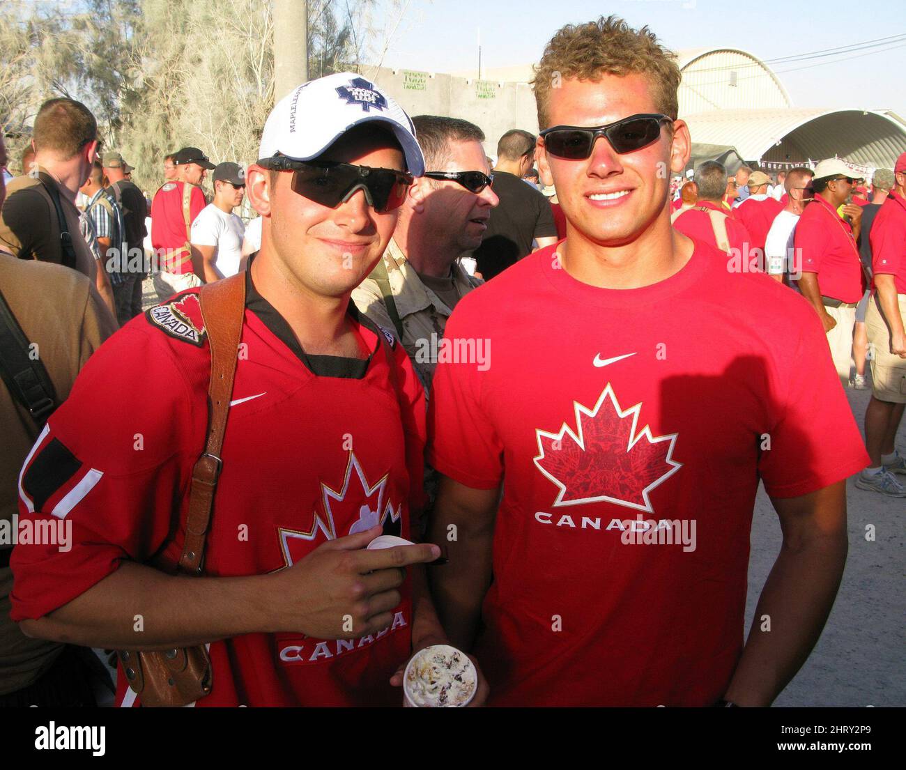 Cpl. John Bouchard (left) and Cpl. Jeff Lacroix-Wilson stand in the ...