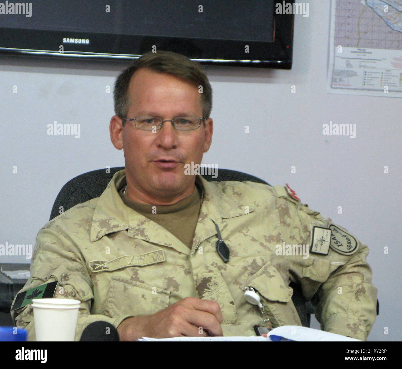 Canadian Brig.-Gen. Craig King, the director of future plans for RC ...