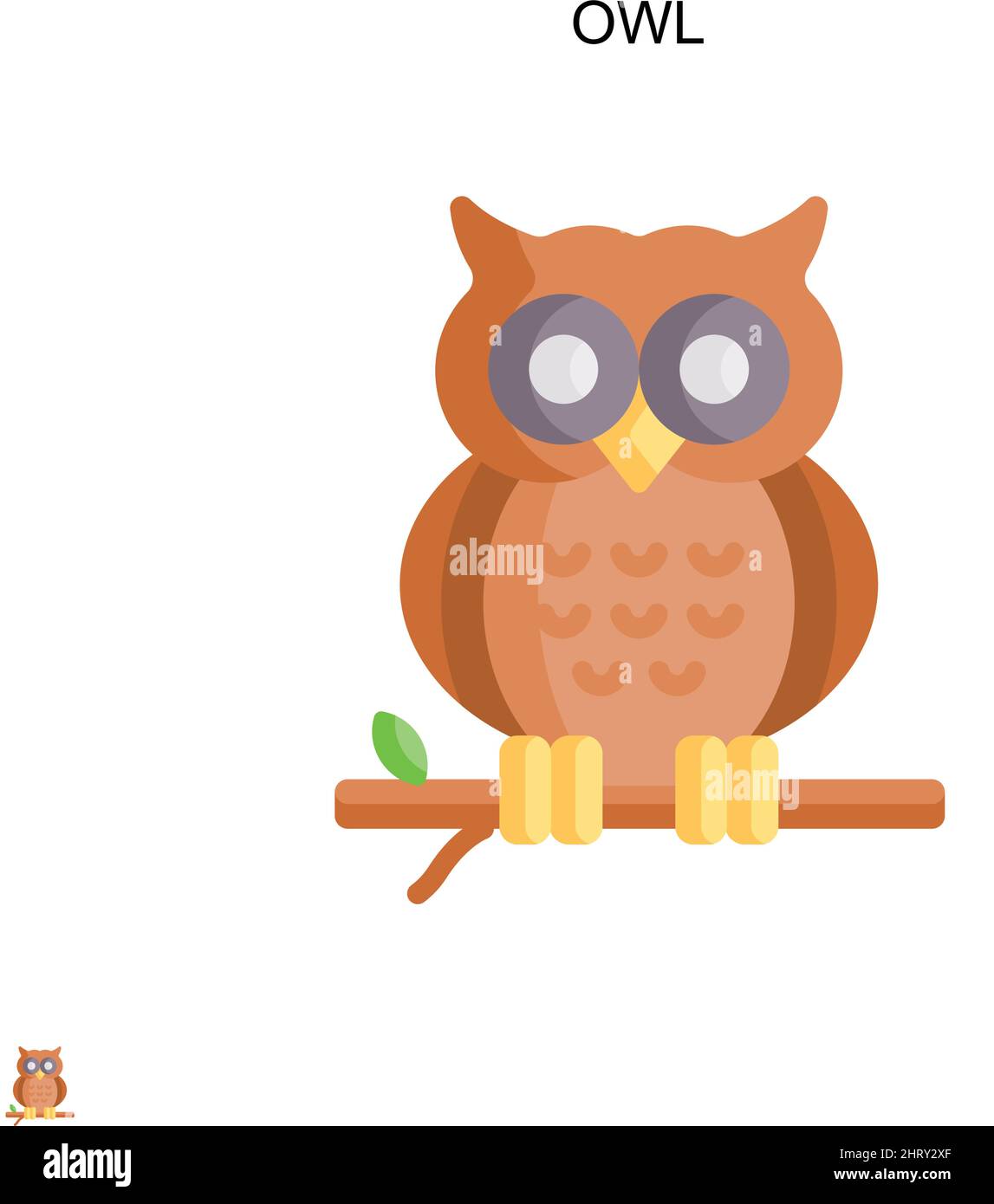 Owl Simple vector icon. Illustration symbol design template for web ...