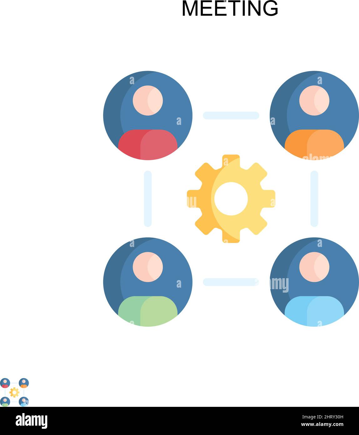 Meeting Simple vector icon. Illustration symbol design template for web ...