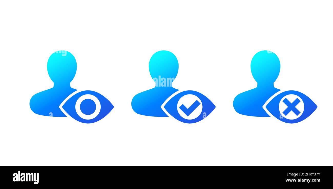 view, visibility icons on white, vector Stock Vector Image & Art - Alamy