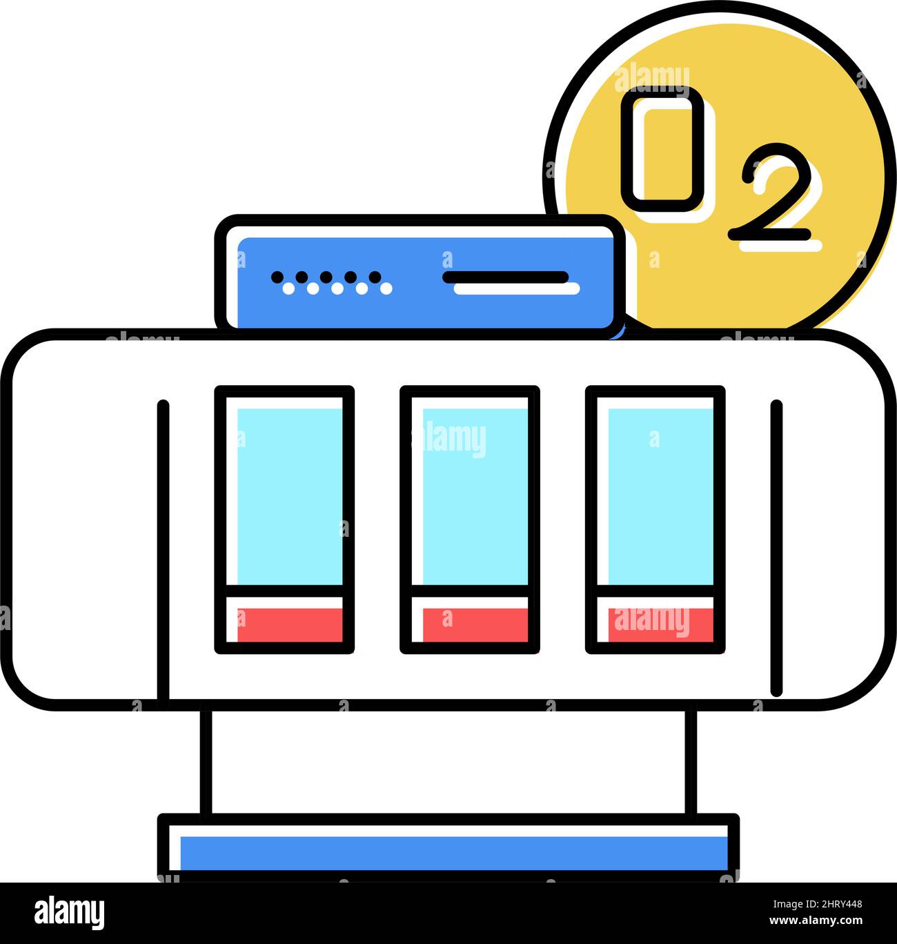 oxygen saturation chamber color icon vector illustration Stock Vector ...