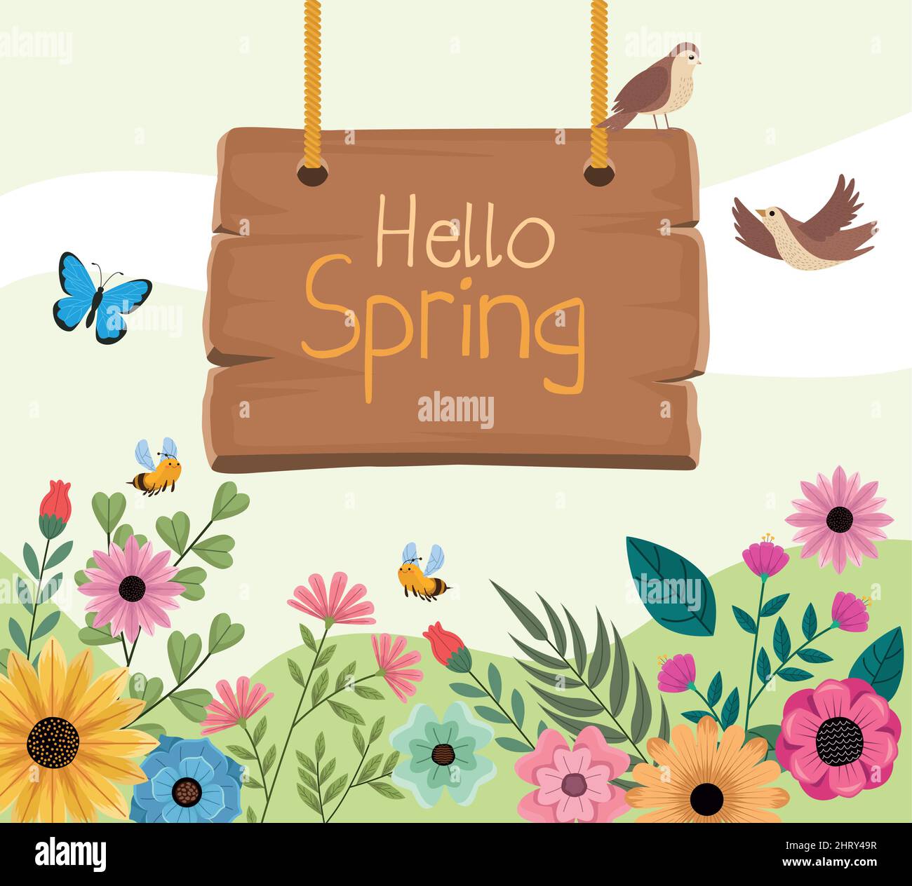 Hanging butterflies Stock Vector Images - Alamy