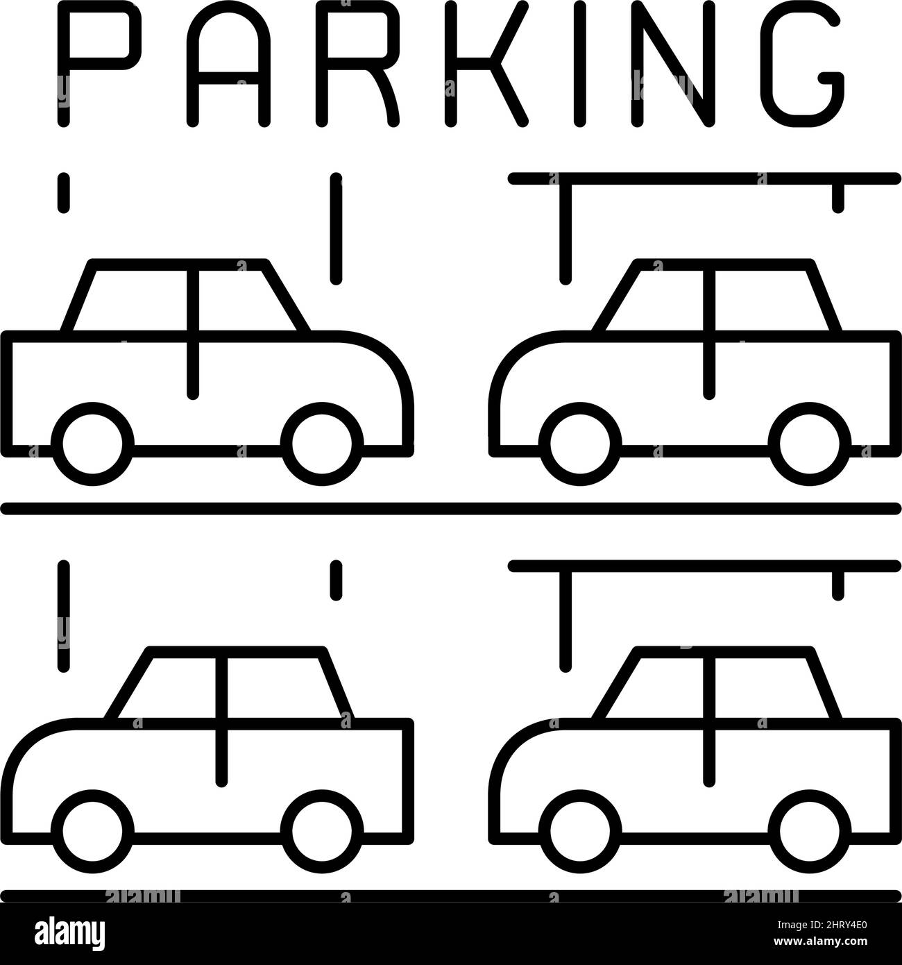 multilevel parking line icon vector illustration Stock Vector Image ...