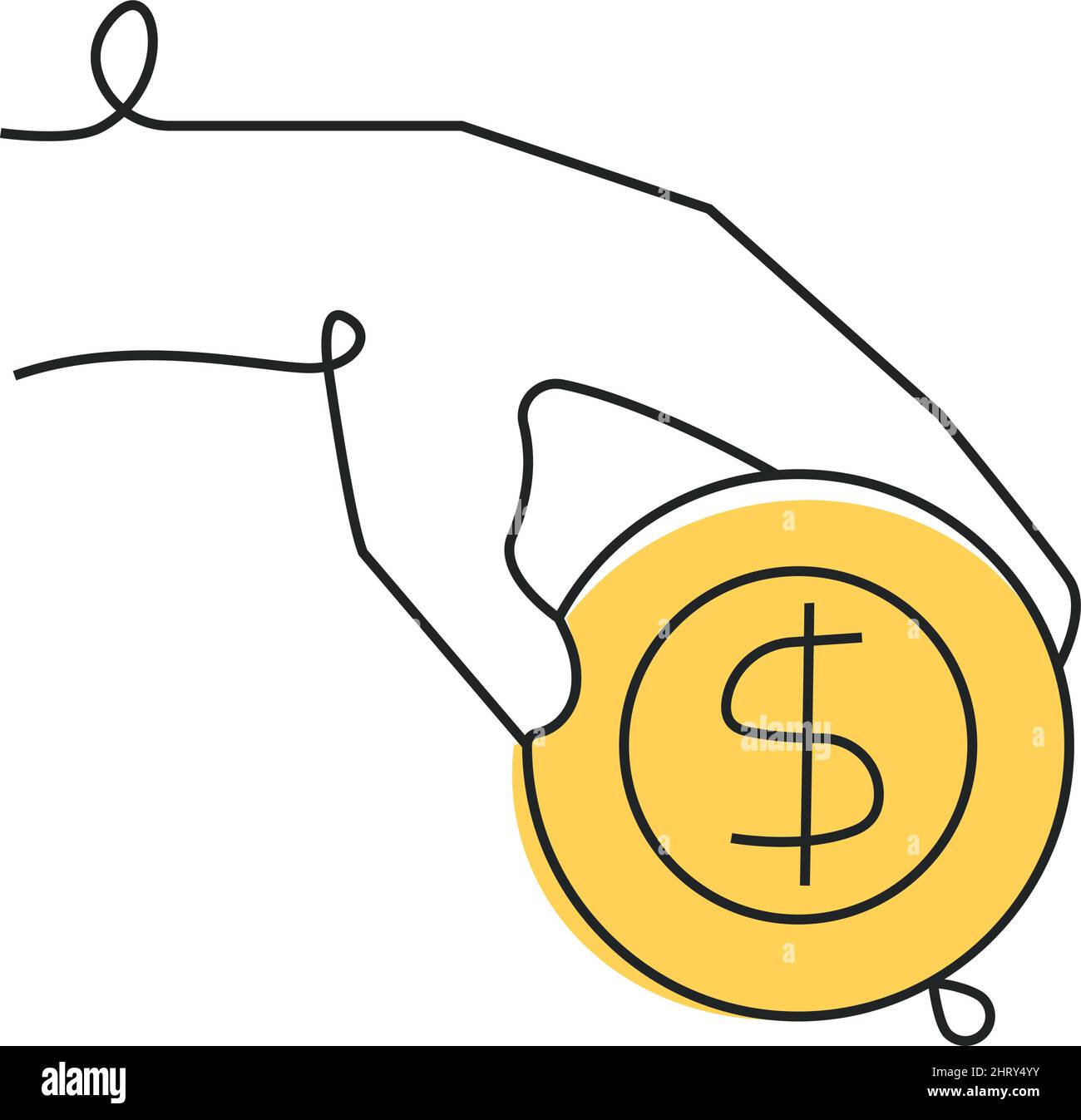 hand giving coin Stock Vector Image & Art - Alamy