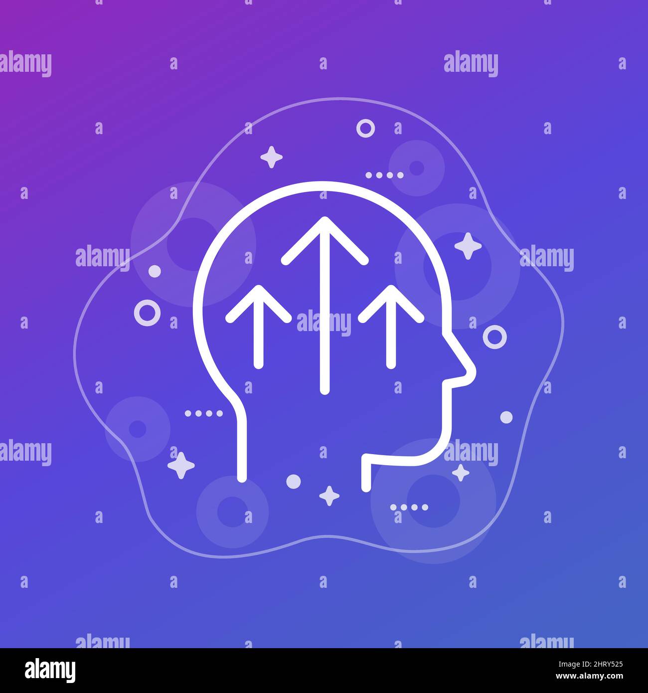growth mindset, self-improvement line vector icon Stock Vector Image ...