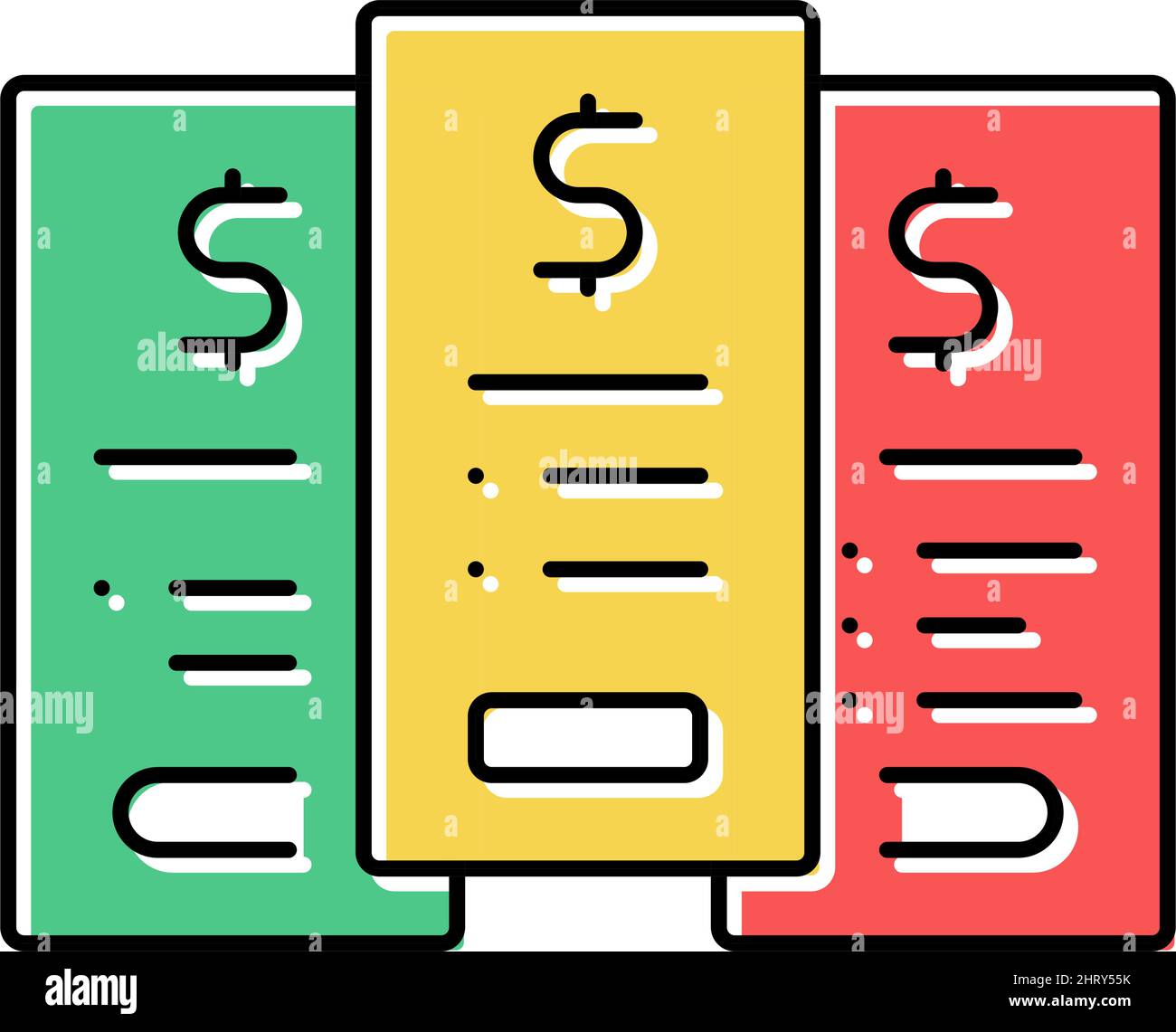 tariff plans subscription color icon vector illustration Stock Vector ...