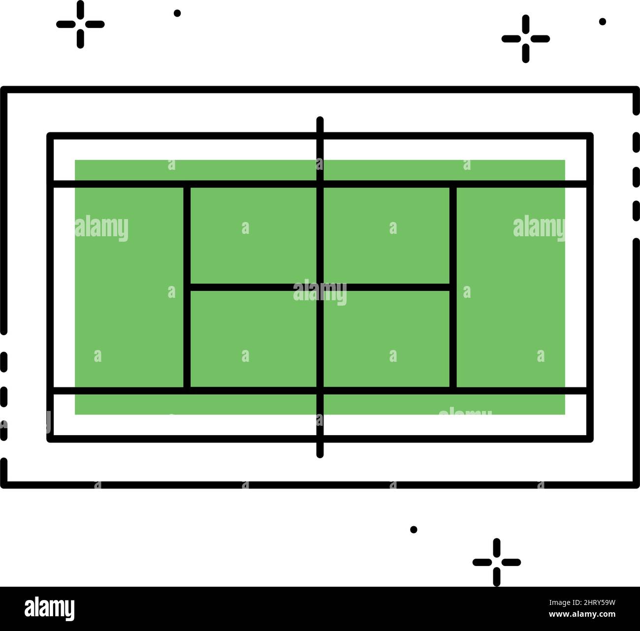 Isolated aerial view of a tennis field Vector Stock Vector Image & Art ...