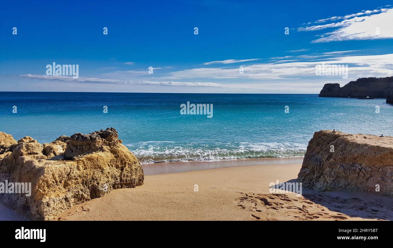 Stunning sea view from the sandy shore, heaven on earth Stock Photo - Alamy