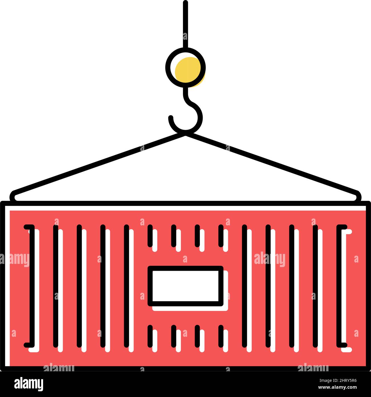 container loading color icon vector flat illustration Stock Vector ...