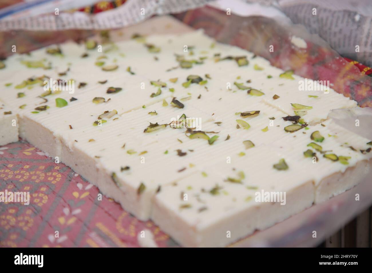 White sweets stacked in a shop of Kolkata Stock Photo - Alamy