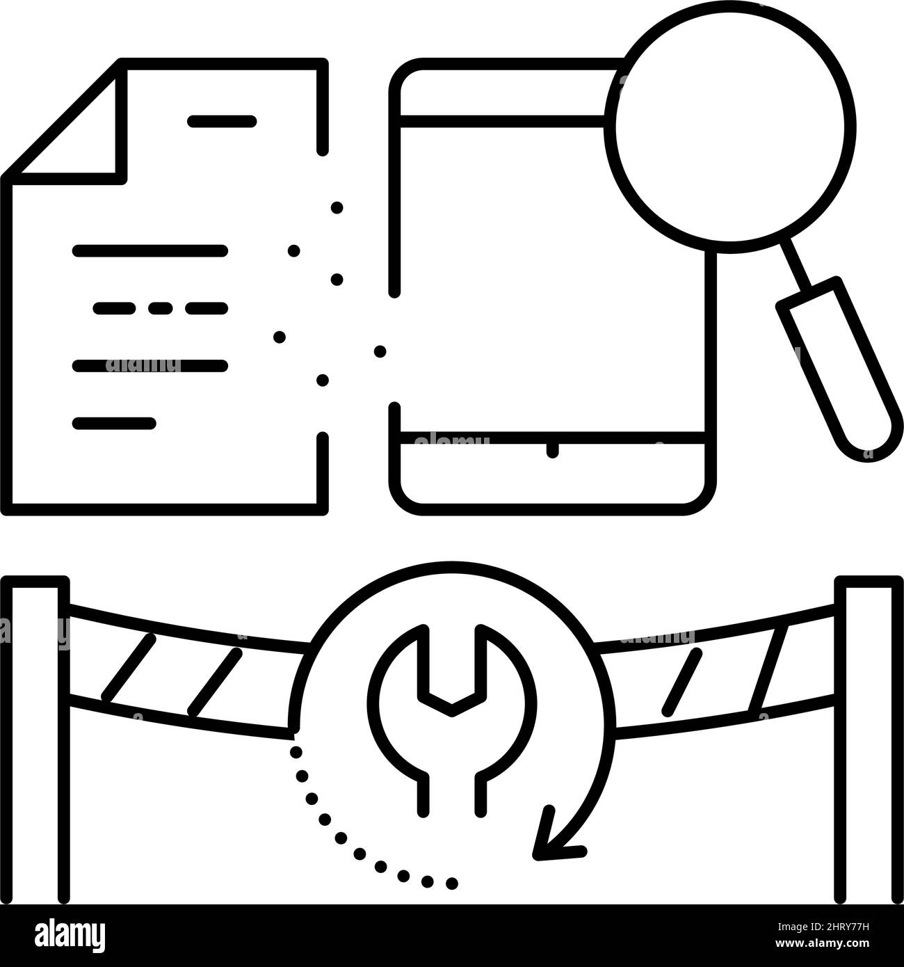 computer forensics services line icon vector illustration Stock Vector ...