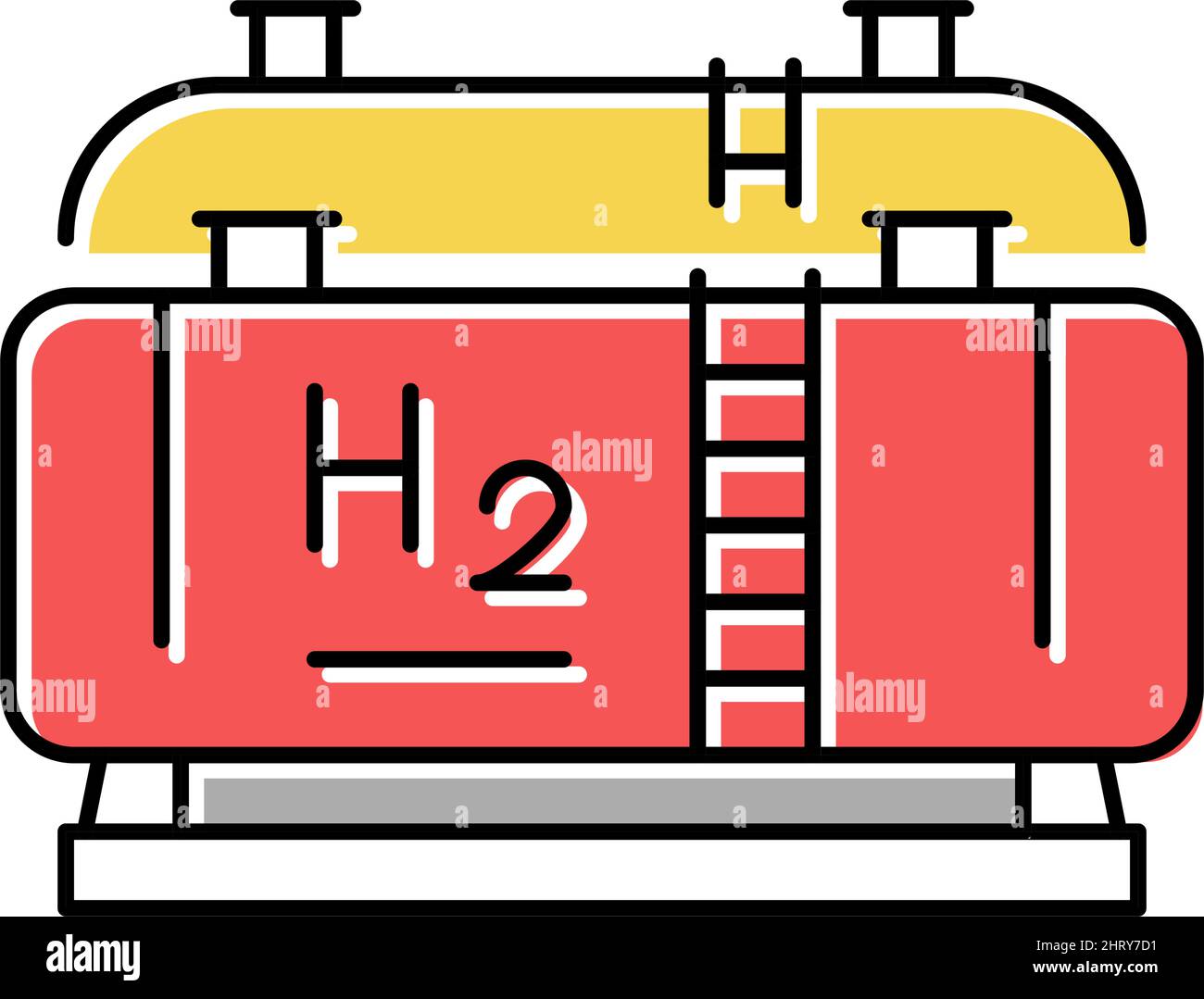 tank storaging hydrogen color icon vector illustration Stock Vector ...