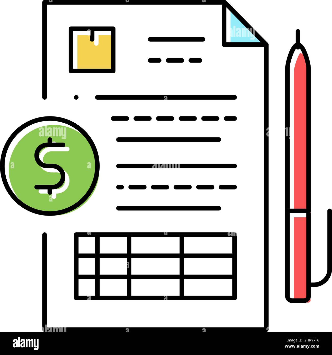 record keeping color icon vector illustration Stock Vector Image & Art ...