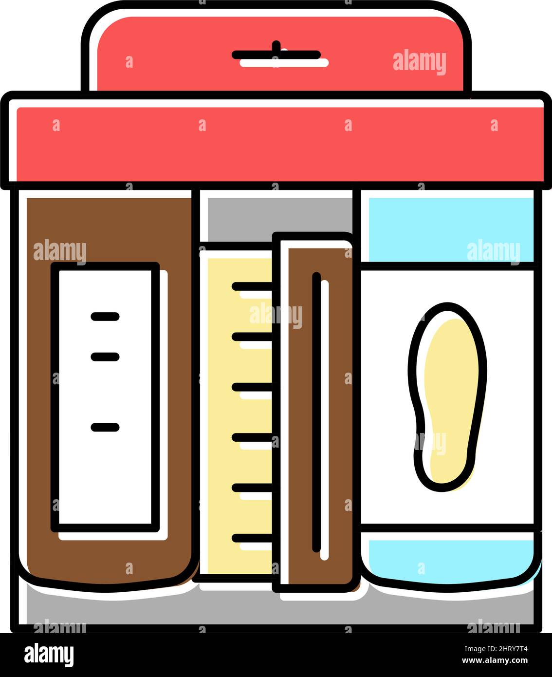 cleaning shoe care kit color icon vector illustration Stock Vector ...