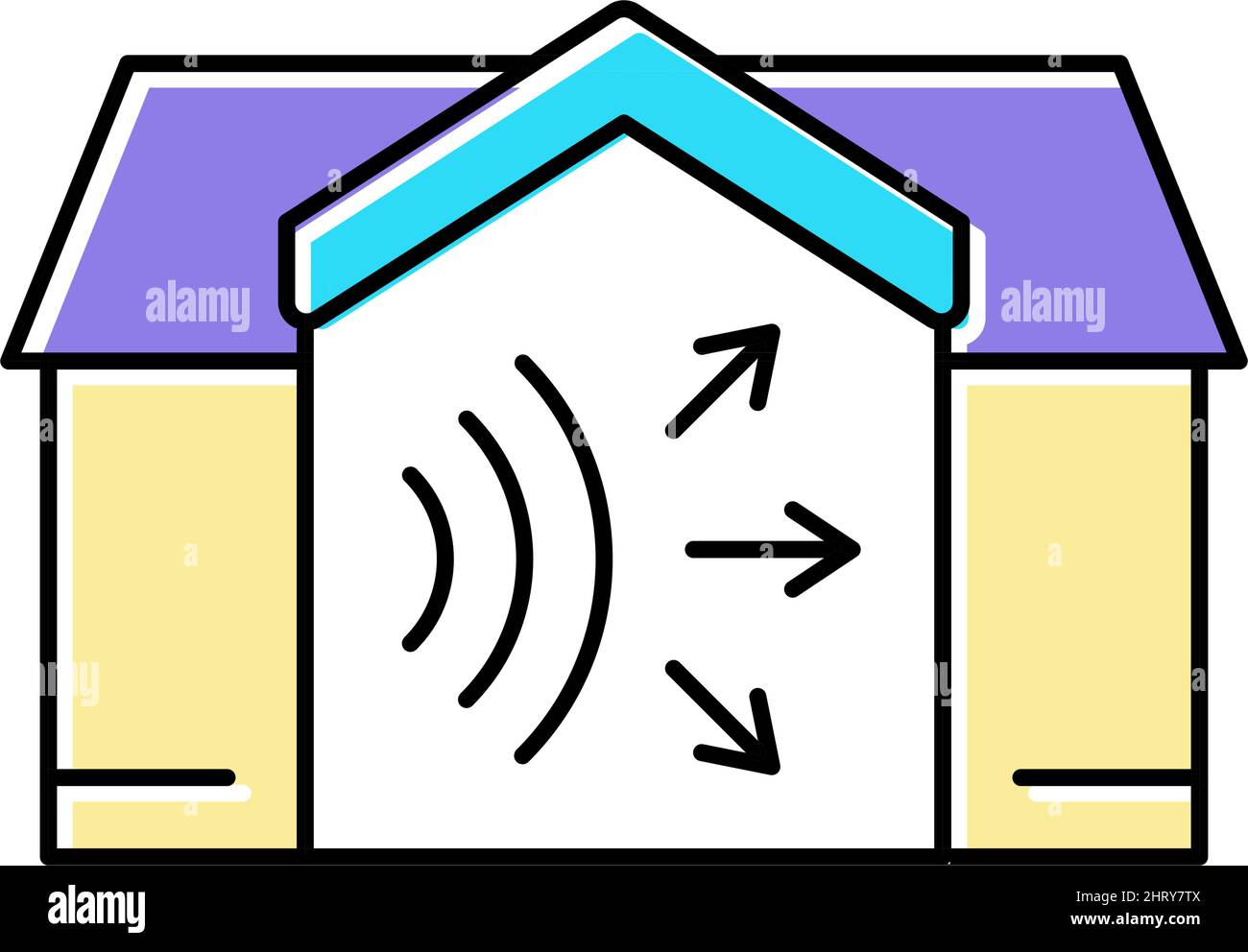 house acoustic color icon vector illustration Stock Vector Image & Art ...