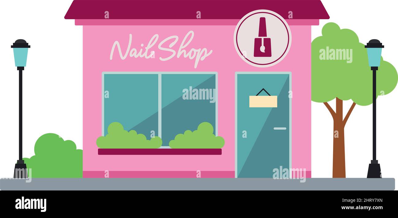 Nail house exterior Stock Vector Images - Alamy