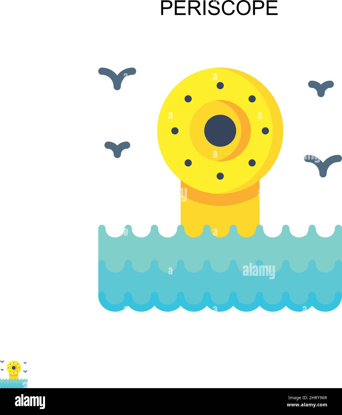 Periscope Simple vector icon. Illustration symbol design template for ...