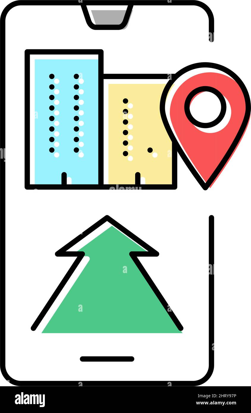 mobile application navigation color icon vector illustration Stock ...