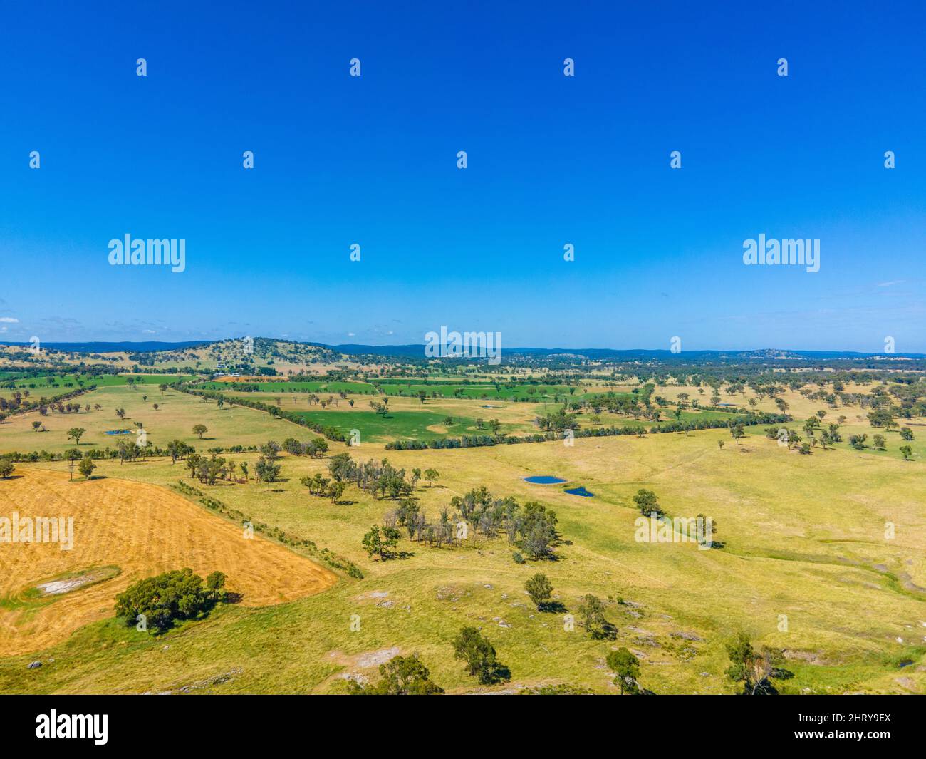 Aerial landscape of fields and harvests of Australia Stock Photo - Alamy