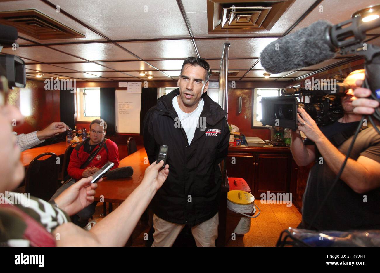 President and CEO of RMS Titanic, Chris Davino, takes questions from ...