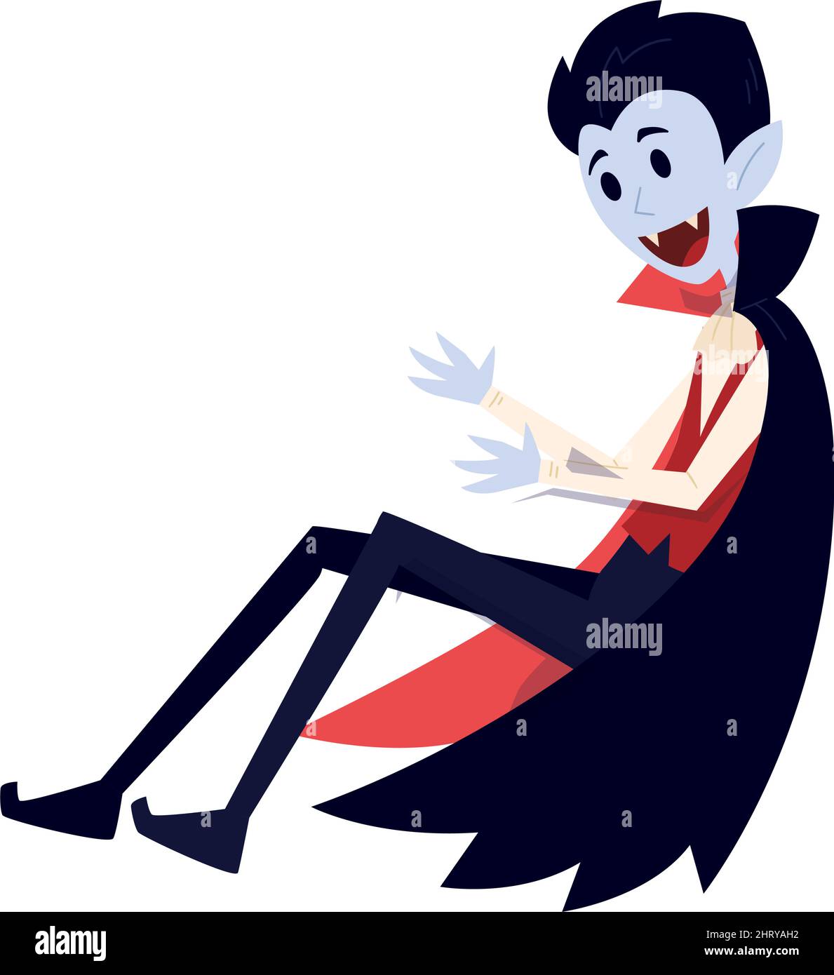 Isolated happy kid with a vampire costume Vector Stock Vector Image ...
