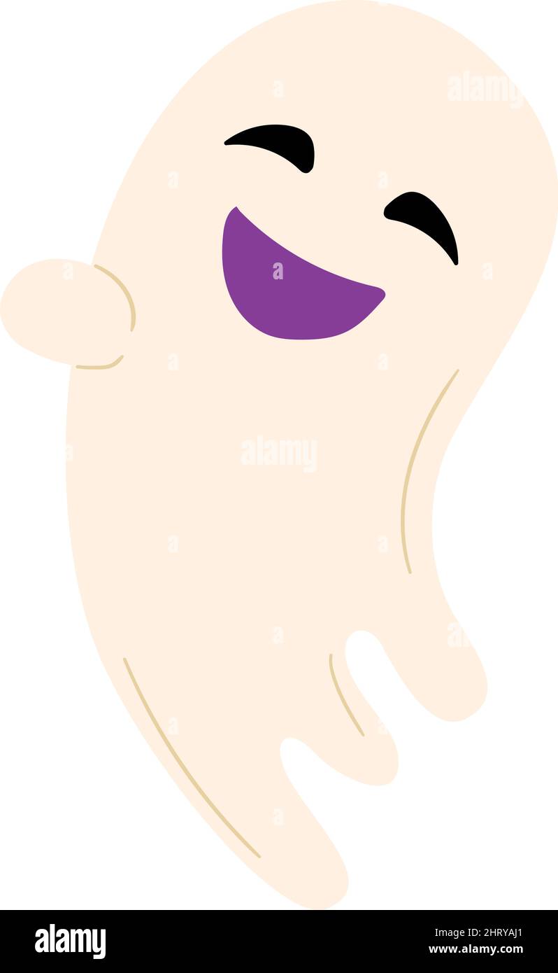 Isolated happy white ghost image Vector Stock Vector Image & Art - Alamy