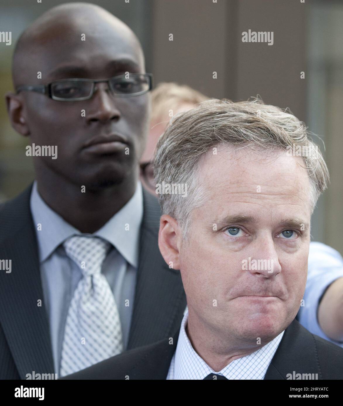 Counsel for Hiva Mohammad Alizadeh, Sean May (right) and Samir Adam ...