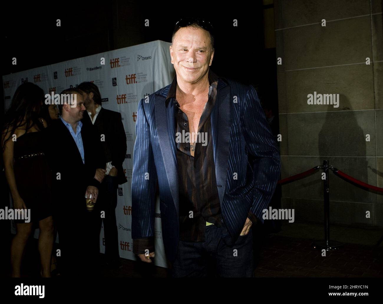 Actor Mickey Rourke poses for a photograph on the red carpet for the ...