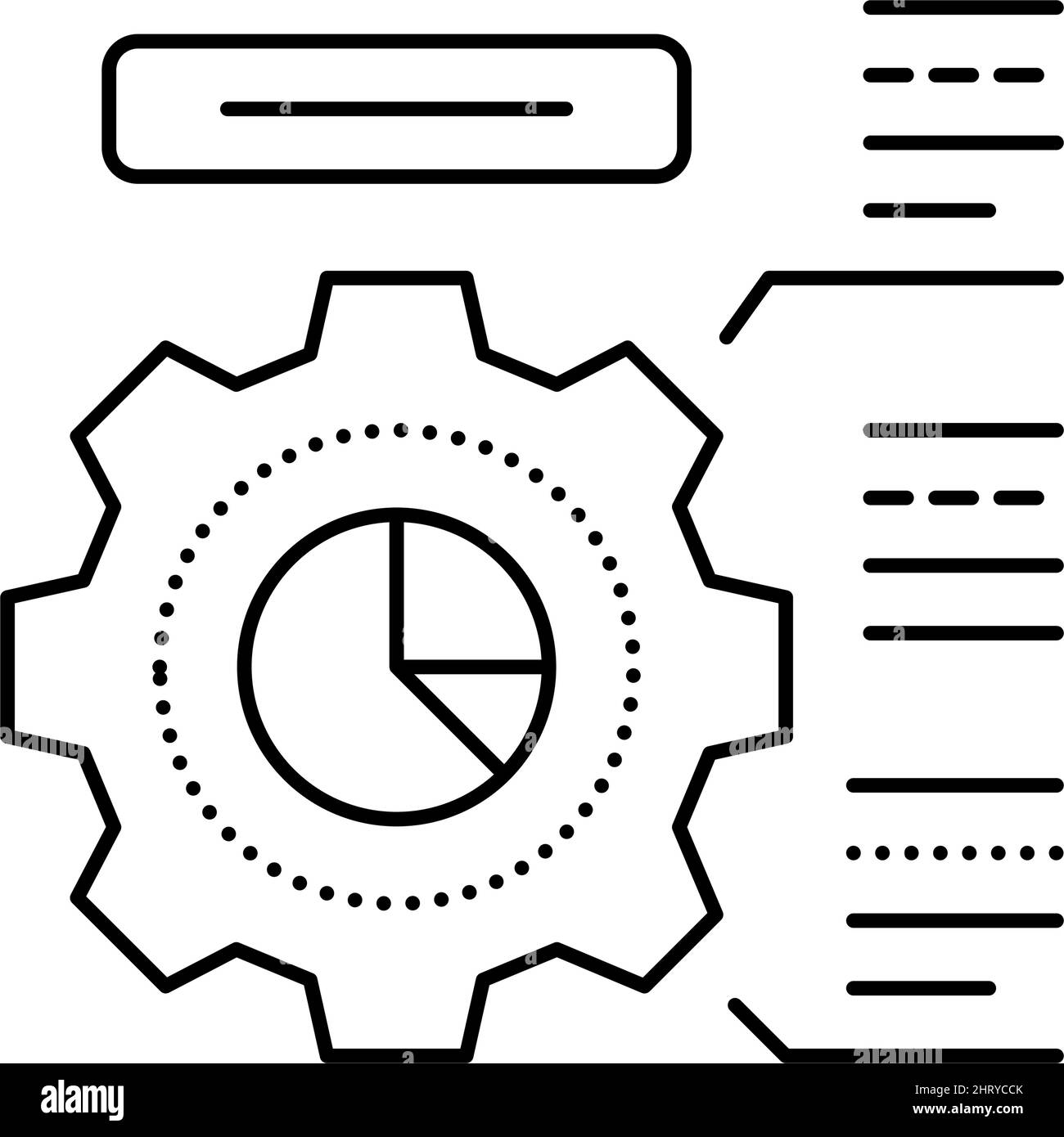 employee working process line icon vector illustration Stock Vector ...